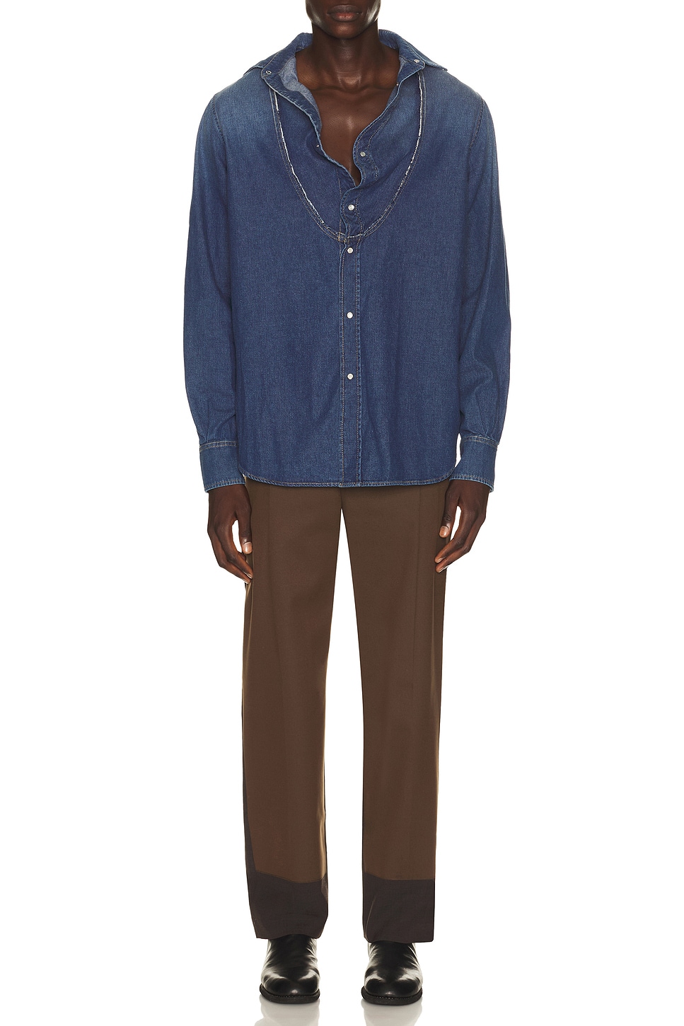 MAISON MARGIELA maison margiela long sleeve shirt in blue
